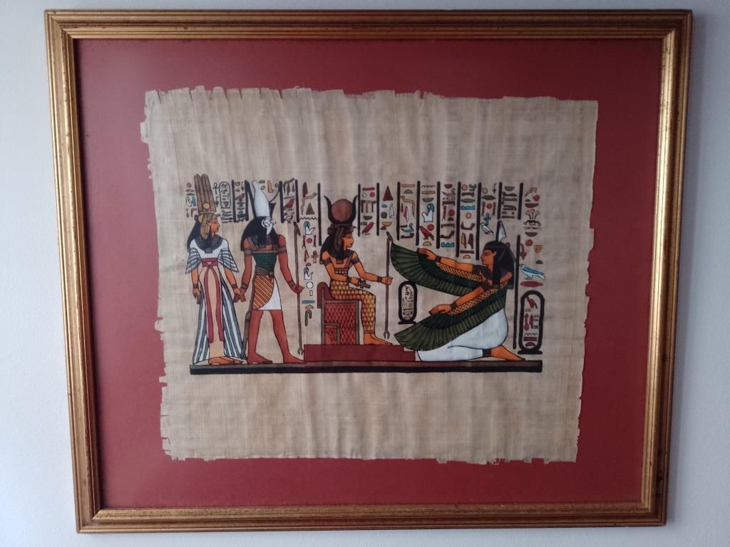 Papirus Egipski Izyda Maat Horus Ręcznie Malowany | Poznań | Kup teraz ...