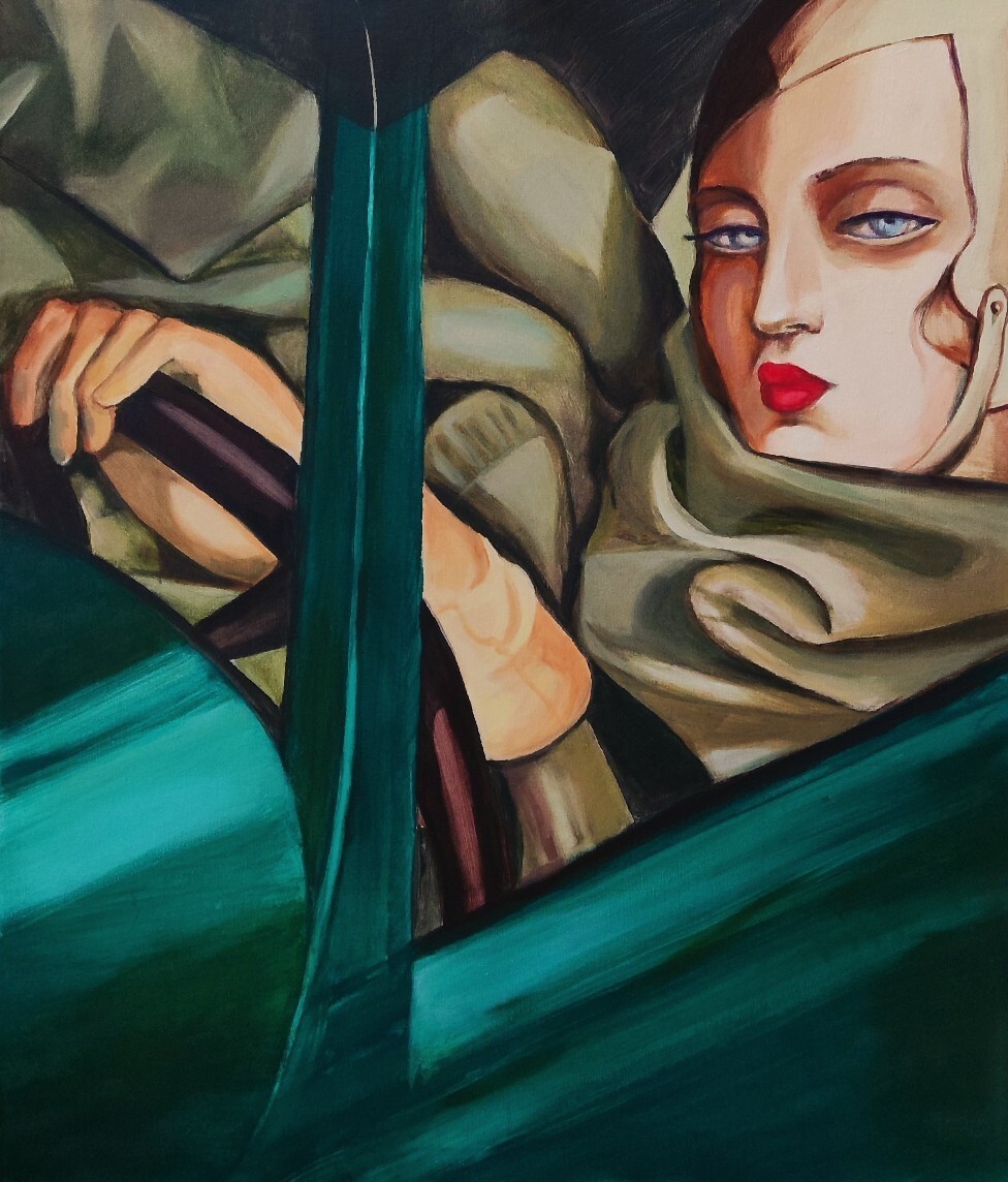 Kopia obrazu Tamary Łempickiej " Autoportret " | Łowicz | Kup teraz na Allegro Lokalnie