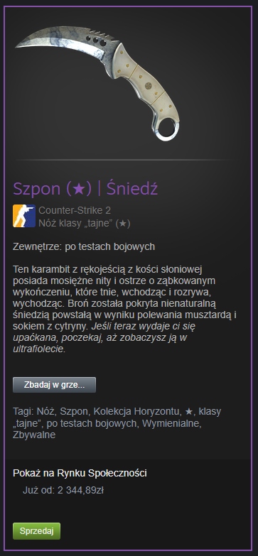 Nóż CS:GO Talon Knife Stained / Szpon Śniedź | Gliwice | Kup teraz na ...