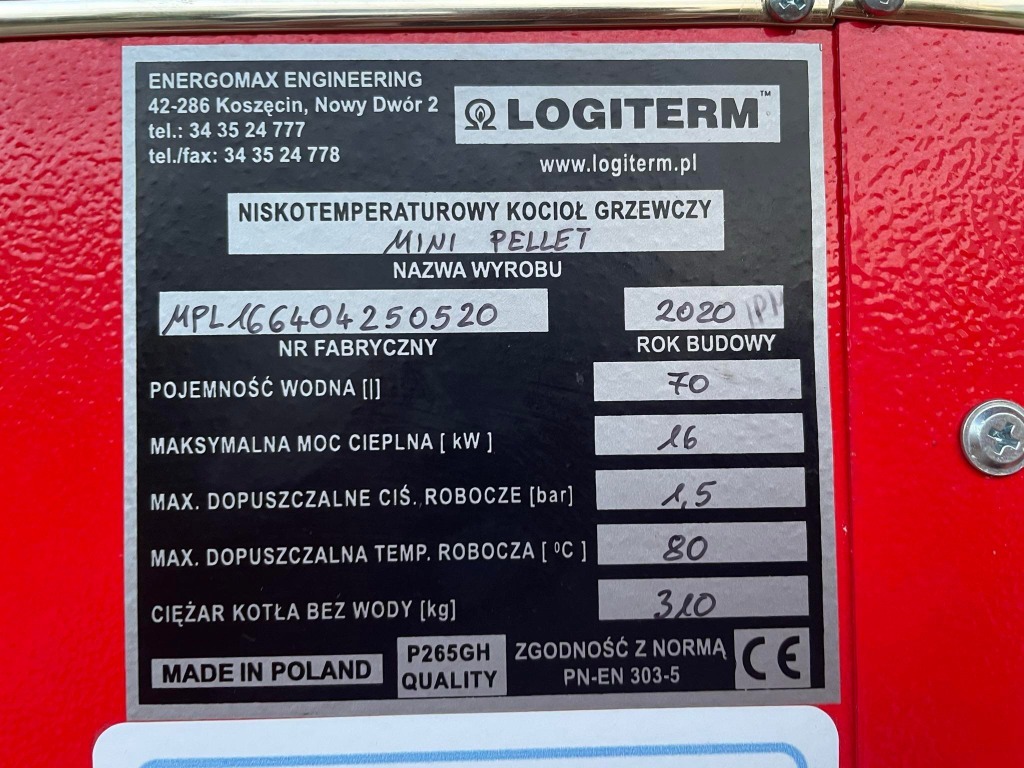 Kocioł piec Logiterm na pellet 16 Kw | Sulejów | Ogłoszenie na Allegro ...