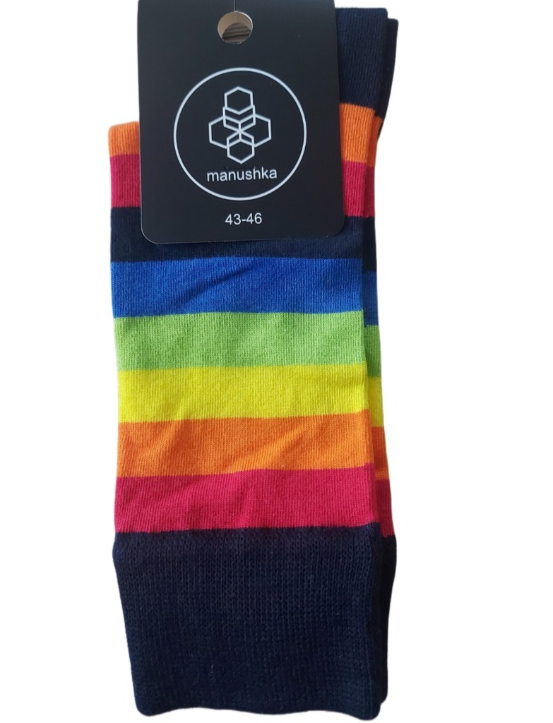 MANUSHKA kolorowe skarpety 4346 TĘCZA | Koszalin | Kup teraz na Allegro Lokalnie