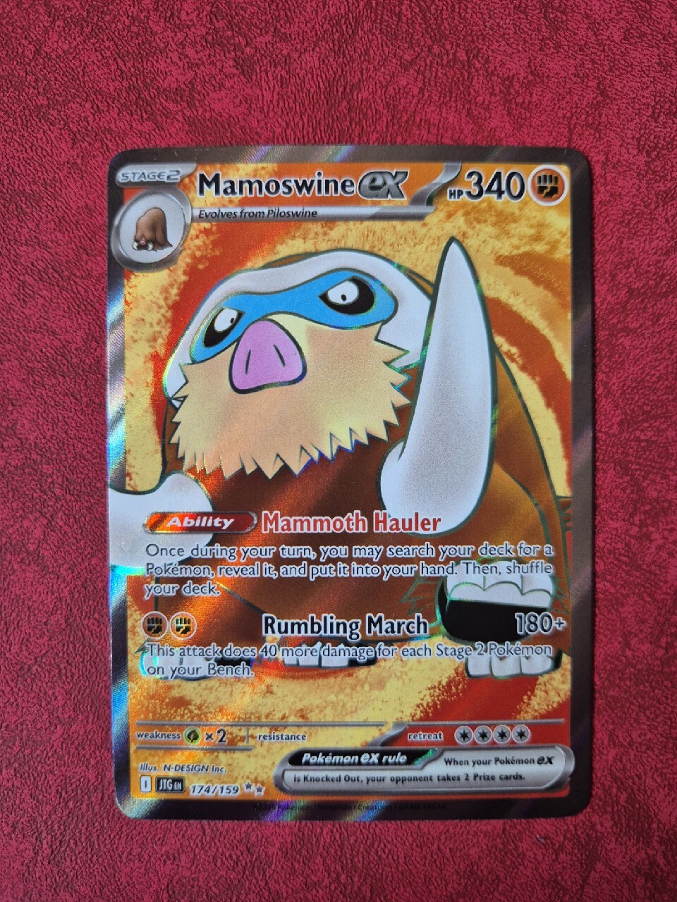 Mamoswine ex #174 Pokemon Journey Together karta Pokemon | Gdańsk | Kup ...