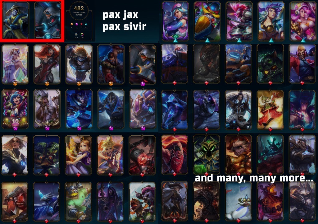 Konto League Of Legends LOL prawie 500 skins+PAX | Warszawa | Kup teraz ...