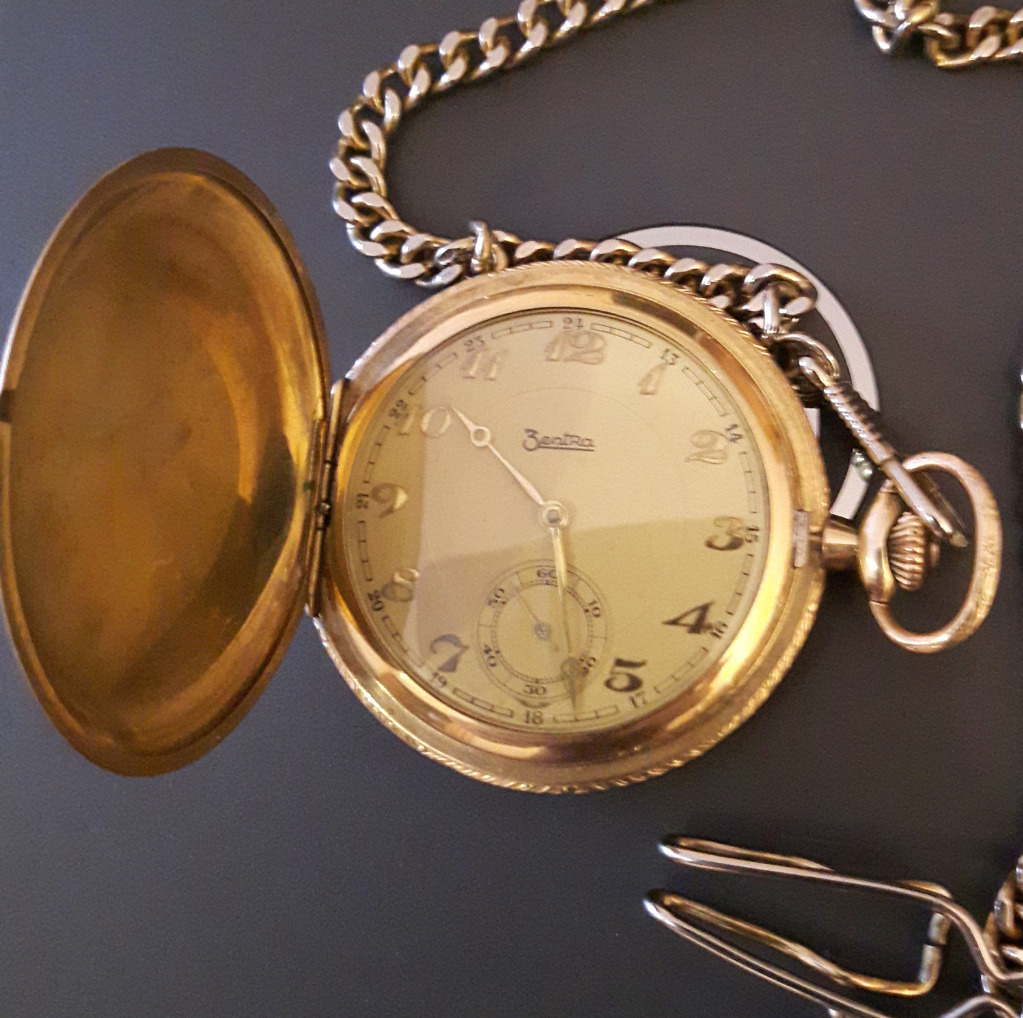 Zegarek kieszonkowy ZentRa z dewizką - 2 zapinki | Zawadzkie ...