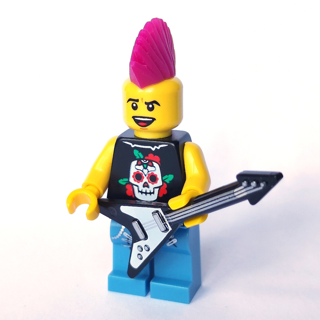Lego Minifigurka col04-4 Punk Rocker/Gitarzysta pu | Warszawa | Kup ...
