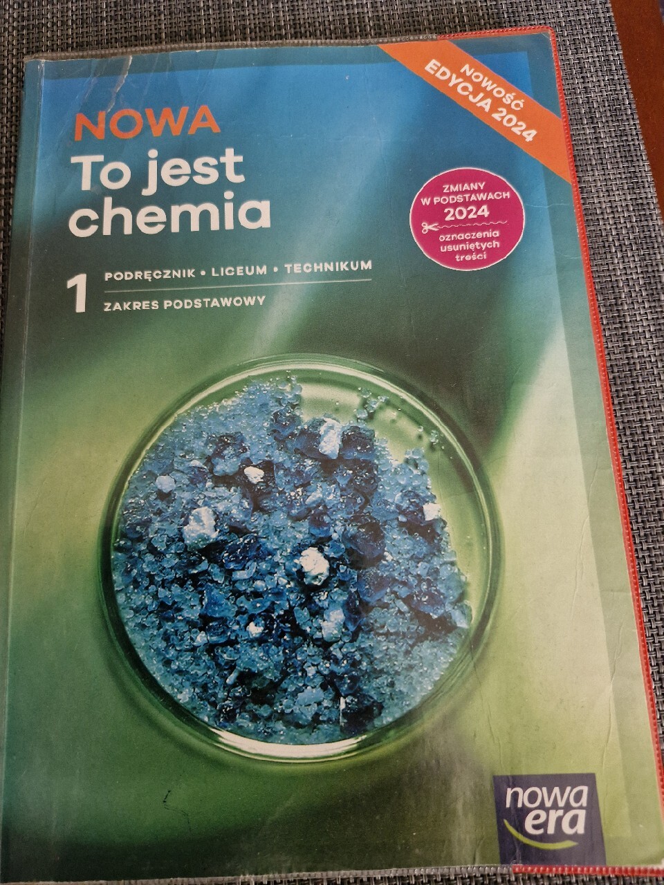 NOWA To jest chemia 1 podręcznik Nowa Era EDYCJA 2024 | Ciechanów | Kup ...
