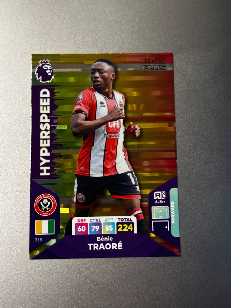 Karta Benie Traore Sheffield United F C Adrenalyn Plus Premier League ...