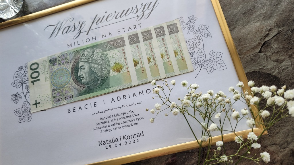 Ślub Wasz PIERWSZY MILION PLAKAT PDF | Alwernia | Kup teraz na Allegro ...