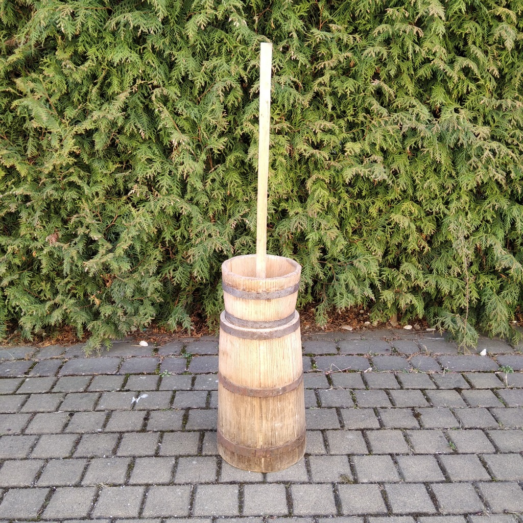 Maselnica do robienia masła Maślniczka Drewno PRL | Zabierzów Bocheński ...