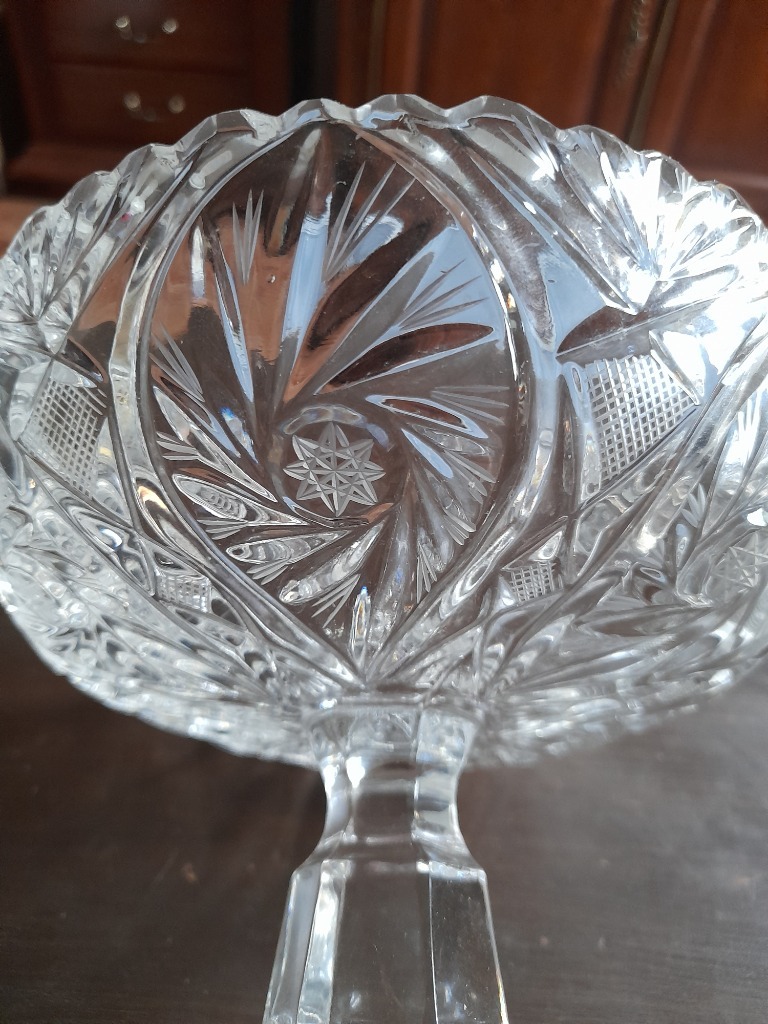 Kryształowa patera na nóżce. PRL | Gdańsk | Kup teraz na Allegro Lokalnie