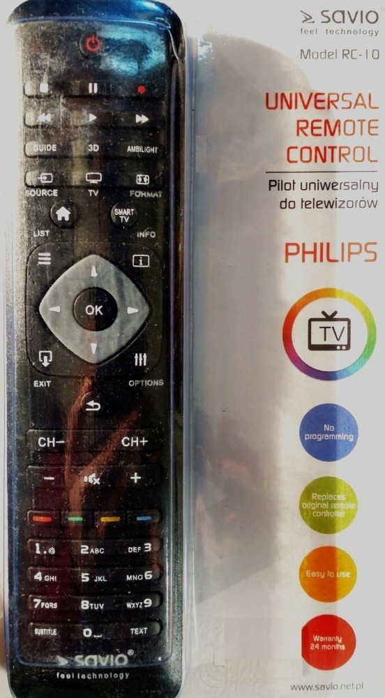 Pilot uniwersalny Savio RC-10 do tv Philips | Rzeszów | Kup teraz na Allegro Lokalnie
