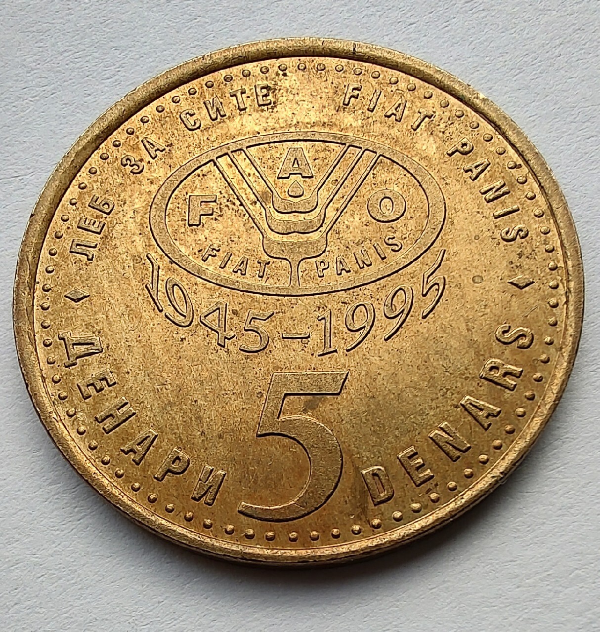 MACEDONIA 5 Denar 1995 FAO okołoMENNICZA | Bydgoszcz | Kup teraz na ...