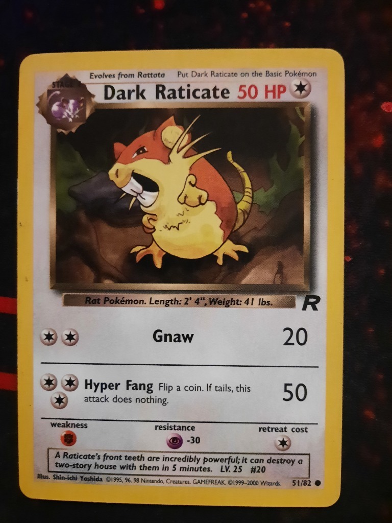 Karta Pokemon - Dark Raticate 51/82 | Warszawa | Kup teraz na Allegro ...