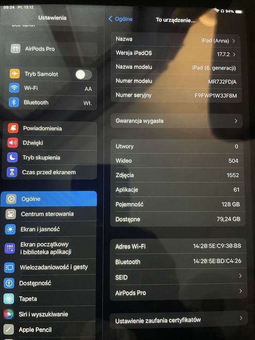 Ipad 6 gen 128GB + klawiatura Logitech+ etui | Rzeszów | Ogłoszenie na ...