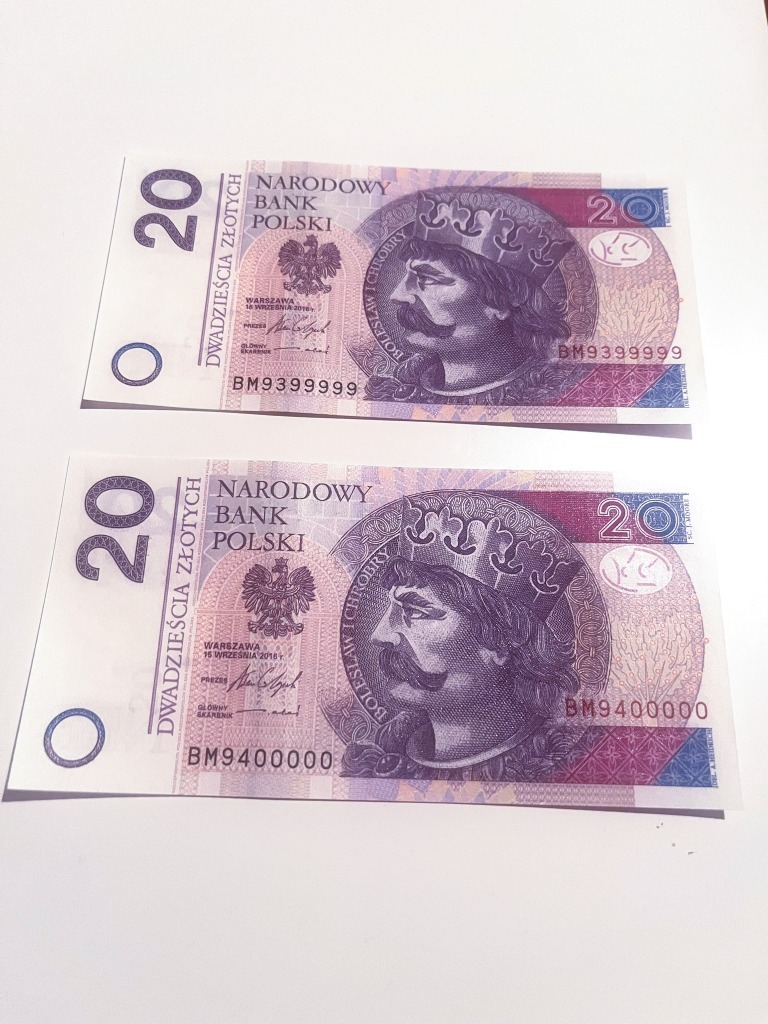 Unikalne banknoty kolekcjonerski numer seryjny | Grodzisk Mazowiecki ...