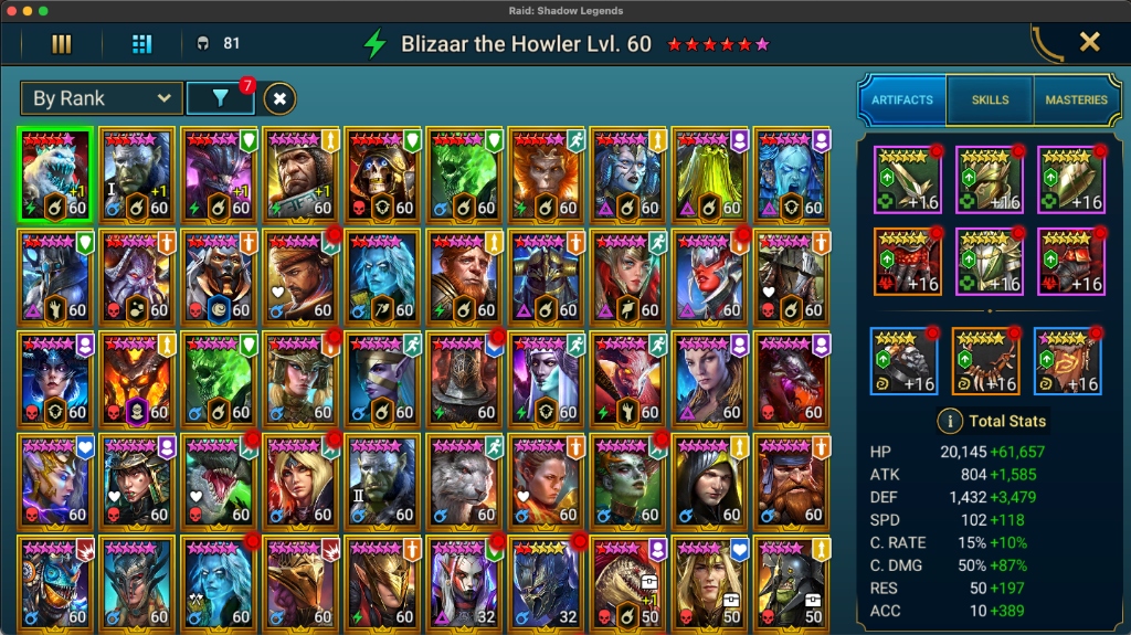 Raid Shadow Legends - 100 LVL, 81 legend | Kazimierz Biskupi | Kup ...