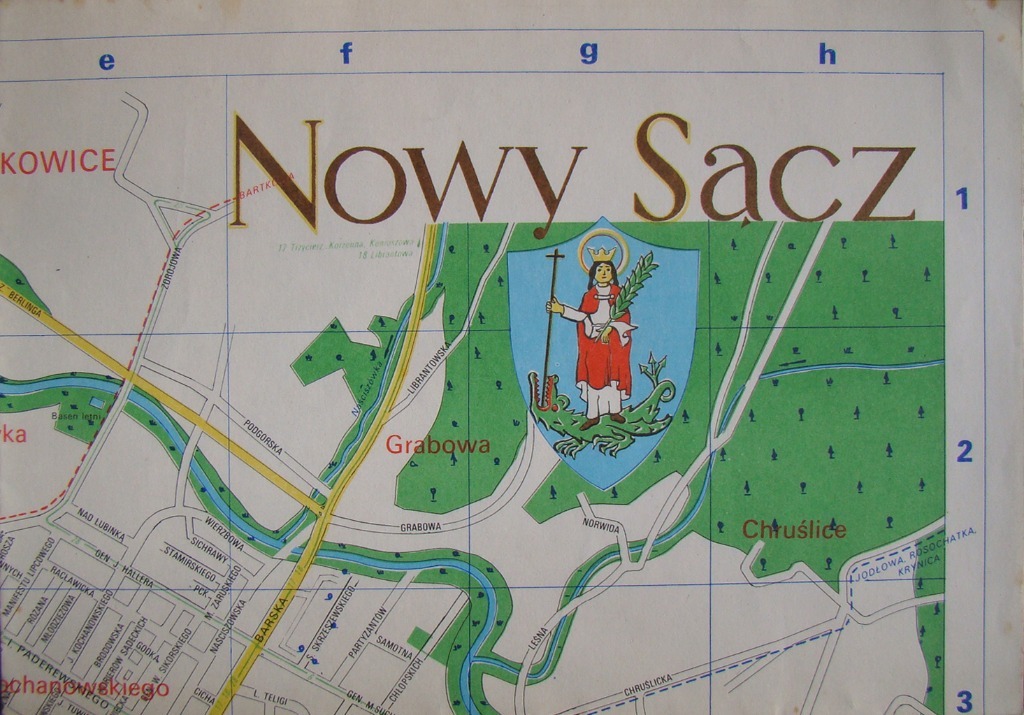 Nowy Sącz. Plan miasta. 1988 | Limanowa | Kup teraz na Allegro Lokalnie