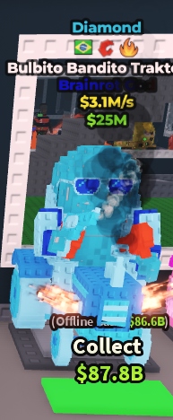 Diamond Bulbito Bandito Traktorito 3.1m/sec - Steal a brainrot Roblox ...