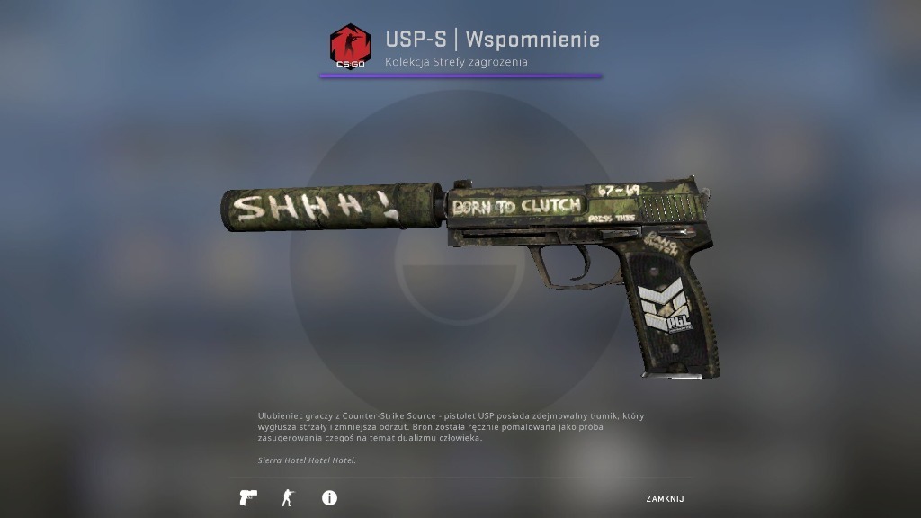 Skin do CS GO USP-S Flashback + naklejka | Stępków | Kup teraz na ...