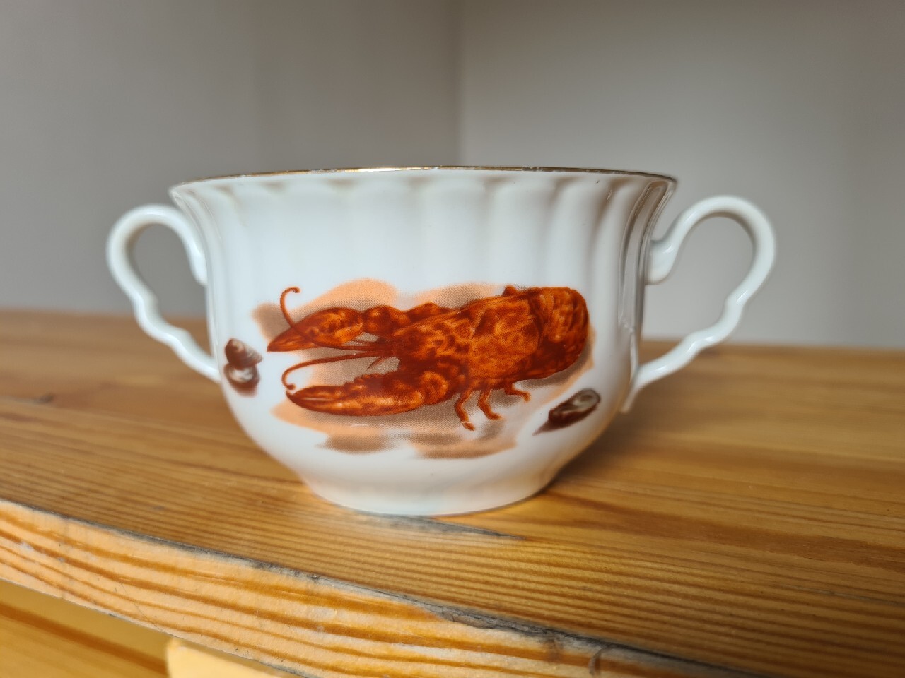 Filiżanka z dwoma uchami ceramika Wawel prl homar | Wrocław | Kup teraz ...