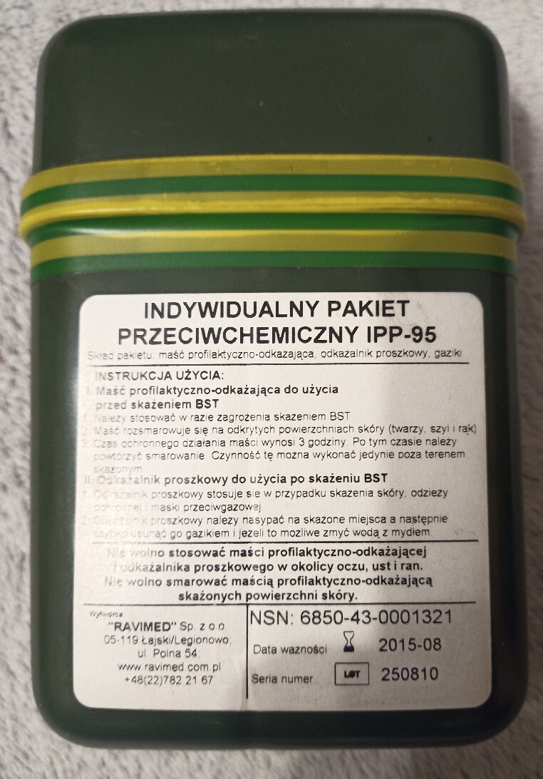 ipp 95 indywidualny pakiet przeciwchemiczny ipp-95 | Giżycko | Kup ...
