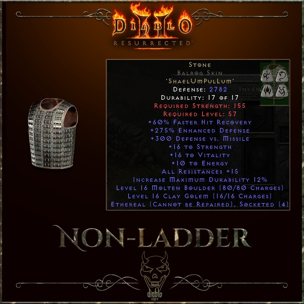 Diablo 2 Resurrected Armor Stone Eth 2,5k Def D2R | Kraków | Kup teraz ...