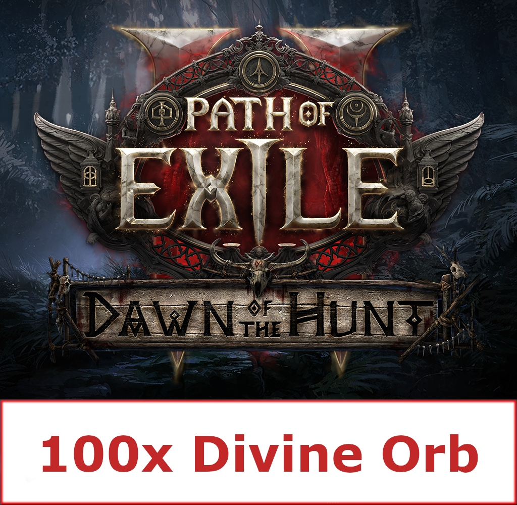 100x Divine Orb Path of Exile 2 PoE2 Dawn of the Hunt Nowa Liga 0.2 ...