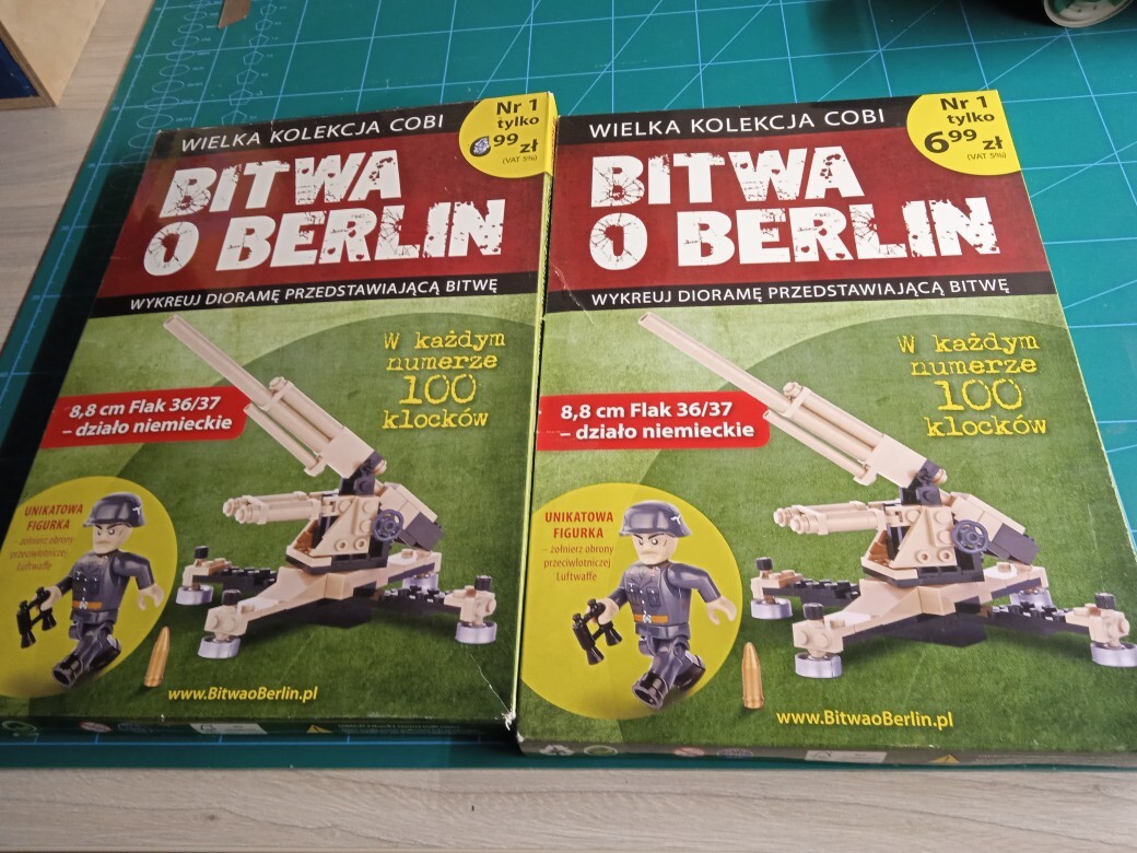 Cobi, bitwa o Berlin. Dwa zestawy armaty plot+mata | Strzyżewo | Kup teraz na Allegro Lokalnie