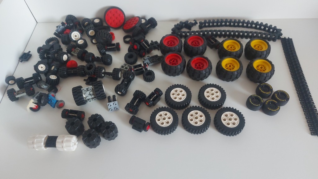 STARE LEGO KOŁA OPONY OŚKI GĄSIENNICE | Toruń | Kup teraz na Allegro ...