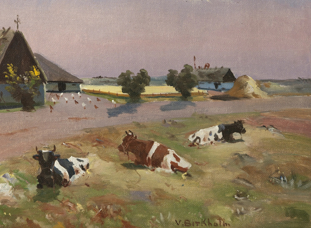 KROWY MARK OSMAN CURTIS (1879-1959) STARY OBRAZ | Krotoszyce | Kup ...