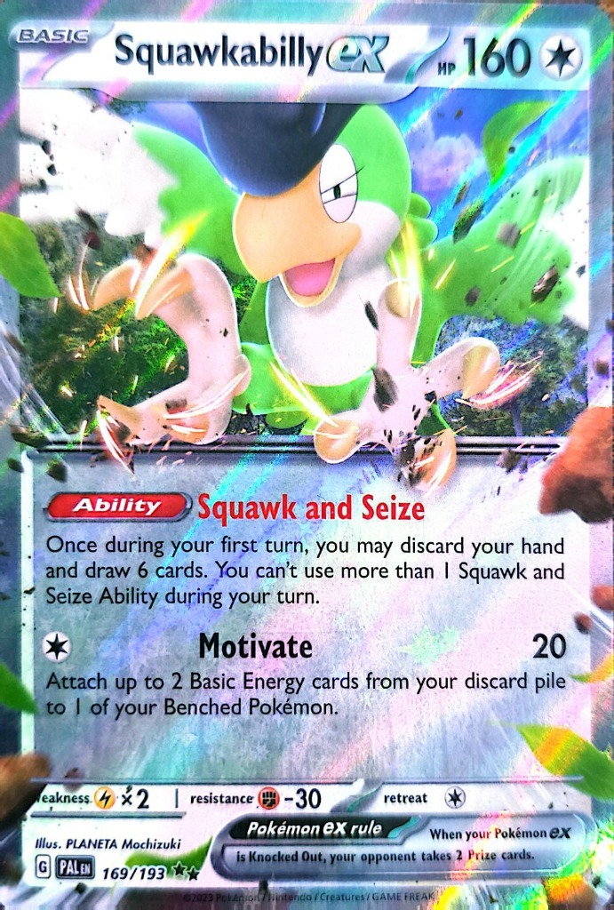 Karta Pokemon: Pokemon Paldea Evolved PAL 169/193 Squawkabillyex Ultra ...