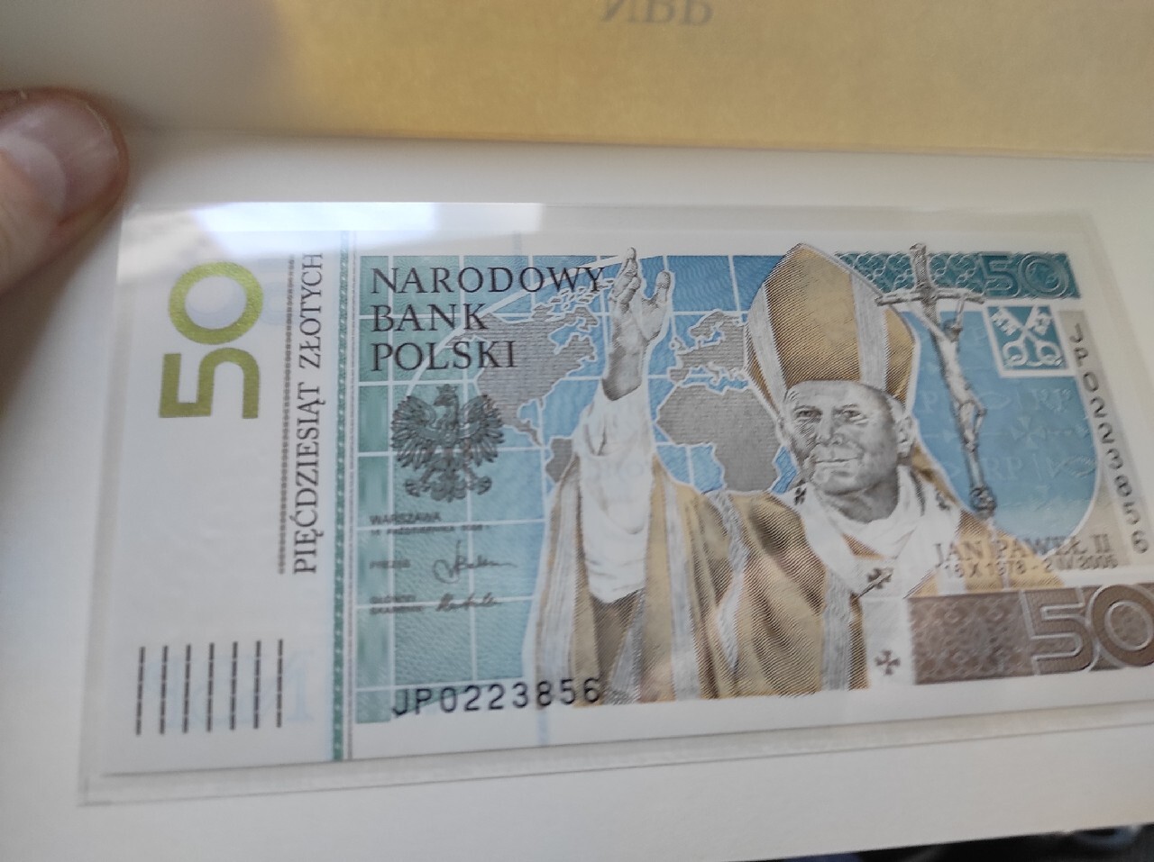 Banknot kolekcjonerski 50 zł Jan Paweł II folder | Warszawa | Kup teraz ...