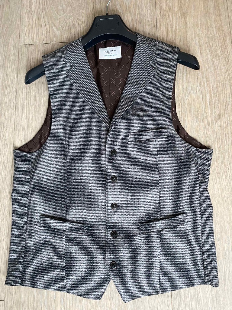 Kamizelka Carl Gross szara wełniana r48 | Warszawa | Kup teraz na ...