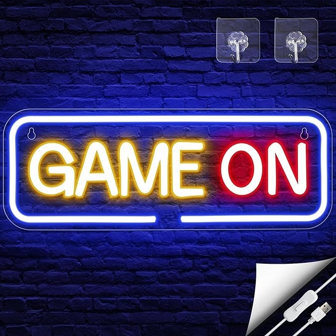 Neon Game ON, napis LED, neon | Kaczory | Kup teraz na Allegro Lokalnie