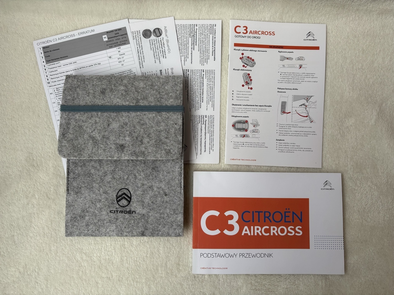 Komplet instrukcja Citroen C3 AirCross + etui wersja POLSKA | Warszawa ...
