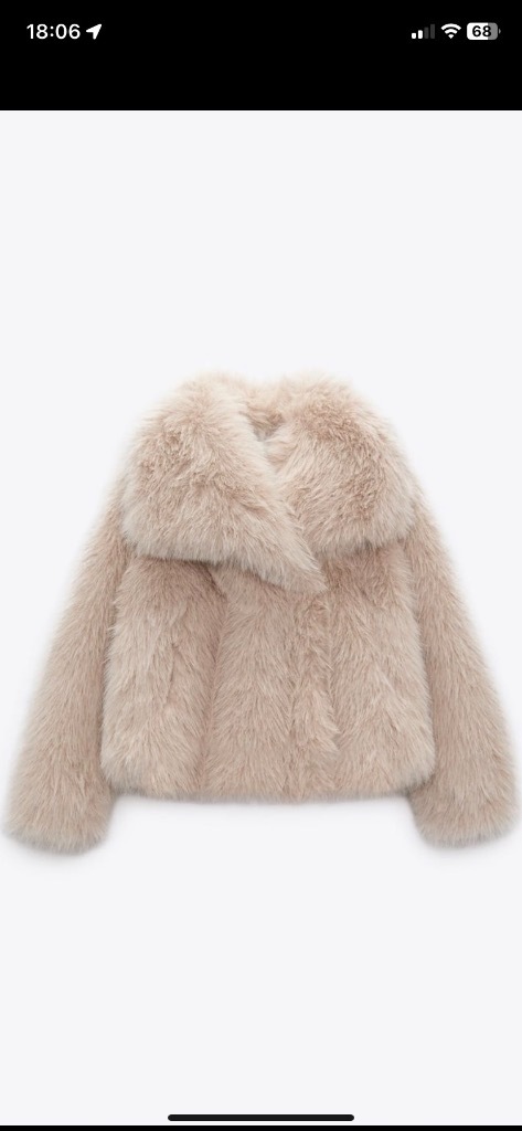 Beżowe futro futerko kurtka z futerka ZARA M | Gdynia | Kup teraz na ...