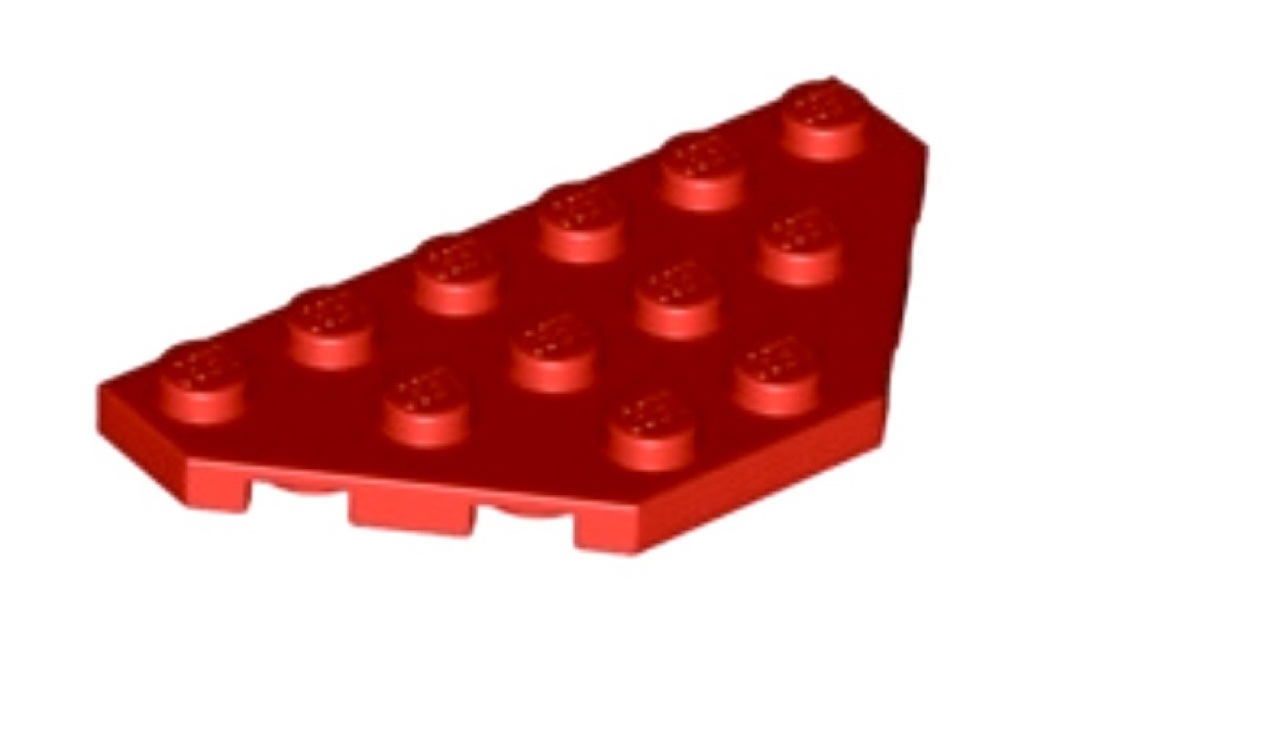 LEGO Płytka 2419 3X6 skośna klin czerwony | Warszawa | Kup teraz na ...
