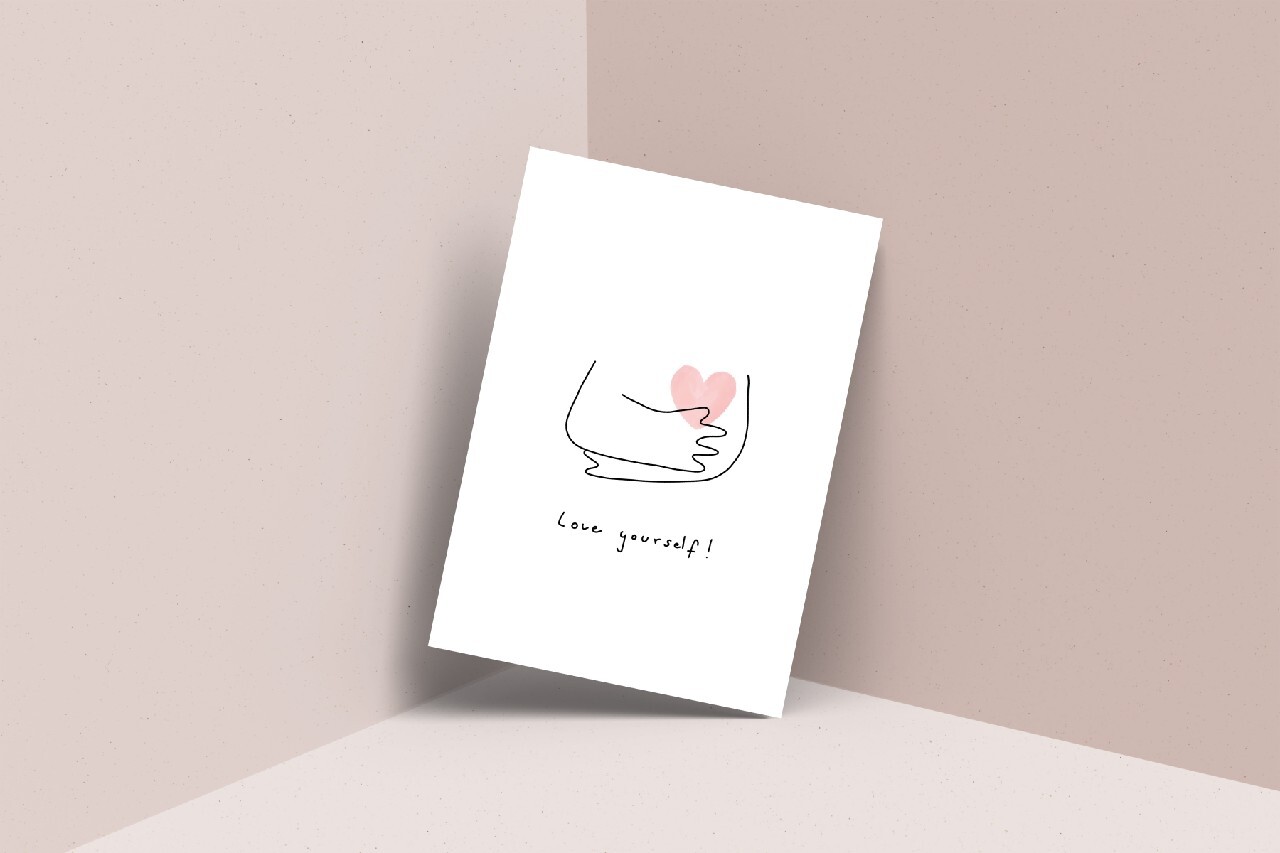 Kartka "Love yourself " Eökke | Warszawa | Kup teraz na Allegro Lokalnie