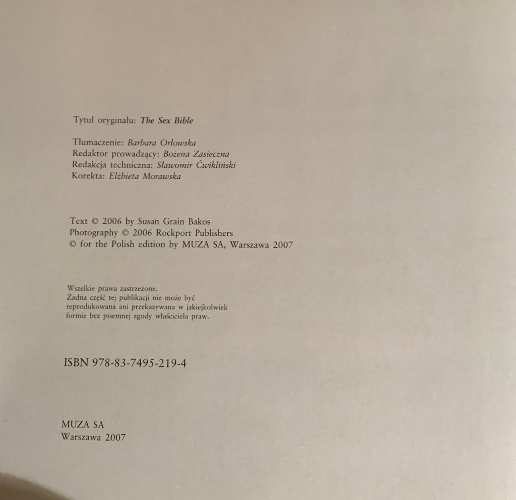 Księga seksu - Susan Crain Bakos | Warszawa | Kup teraz na Allegro Lokalnie
