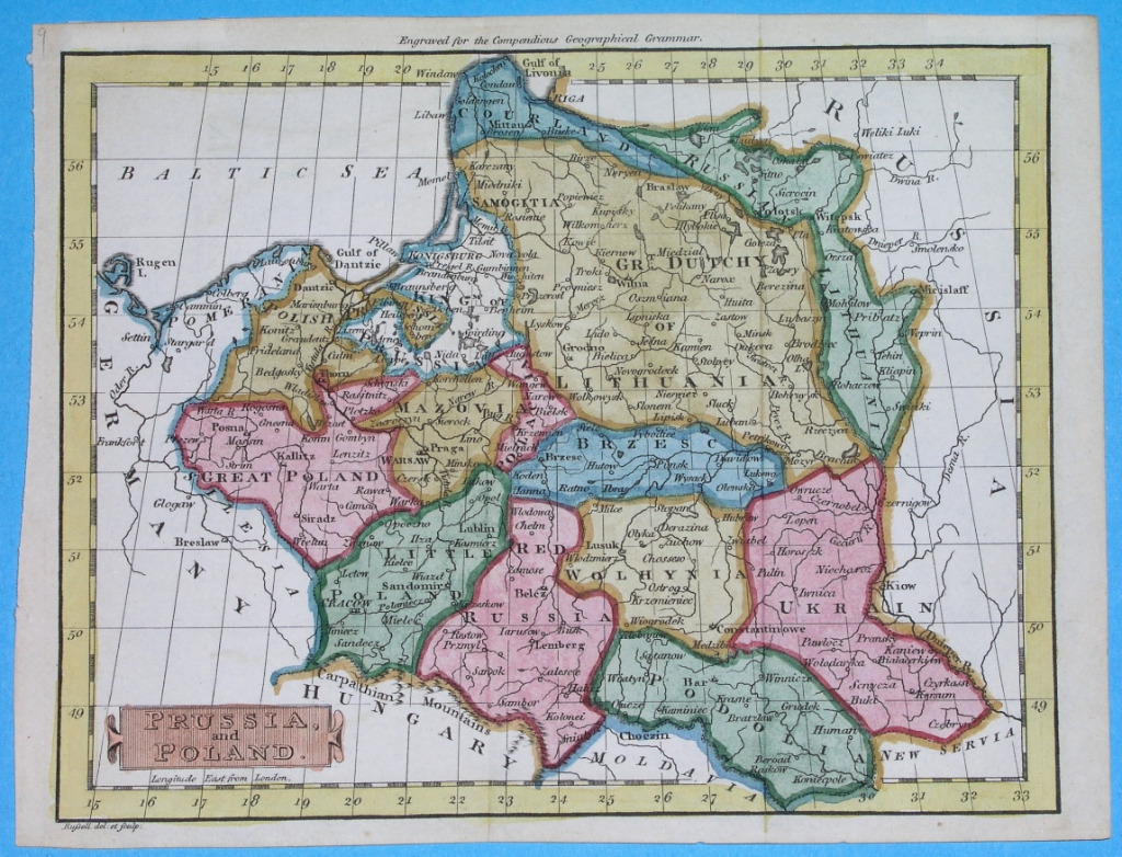 1795 MAPA POLSKI WARSZAWA GALICJA KRESY LITWA | Kruszwica | Licytacja na Allegro Lokalnie