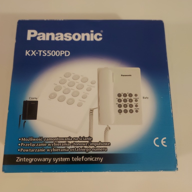 Telefon przewodowy Panasonic KX-TS 500PD Biały | Kraków | Kup teraz na ...