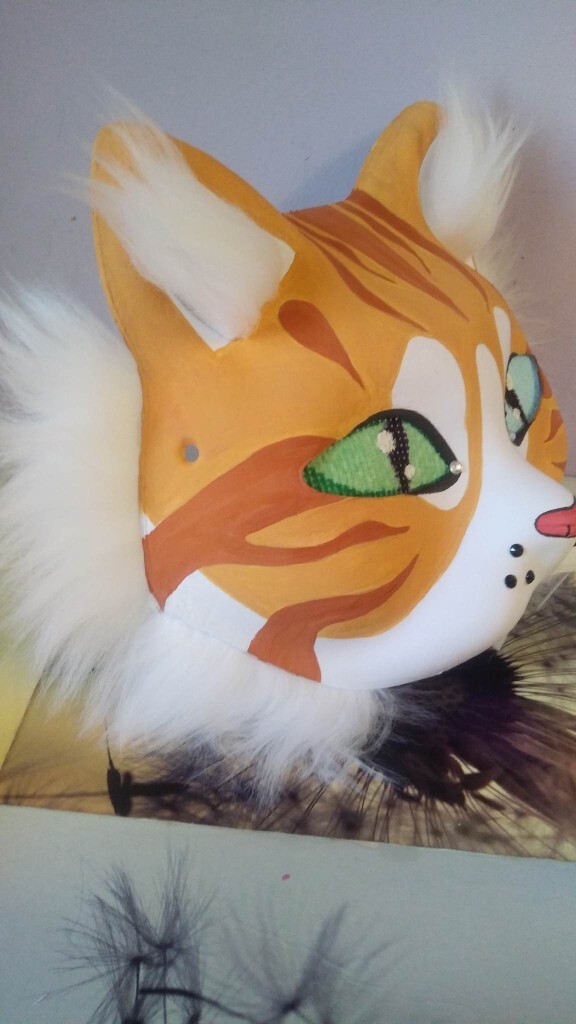 Maska kota +rękawiczki. Therian furry cat mask | Ostrów Wielkopolski ...