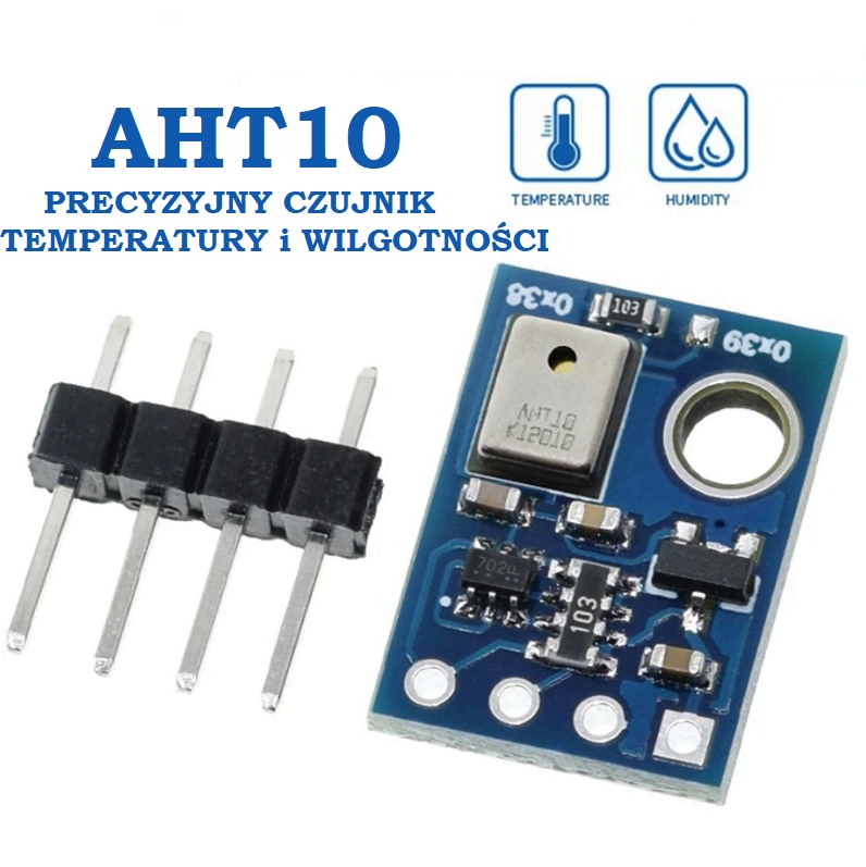Precyzyjny czujnik temperatury i wilgotności AHT10 Arduino ESP | Skoki | Kup teraz na Allegro ...