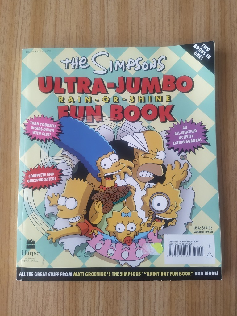 THE SIMPSON ULTRA-JUMBO RAIN-OR-SHINE FUN BOOK tan | Tychy | Kup teraz ...