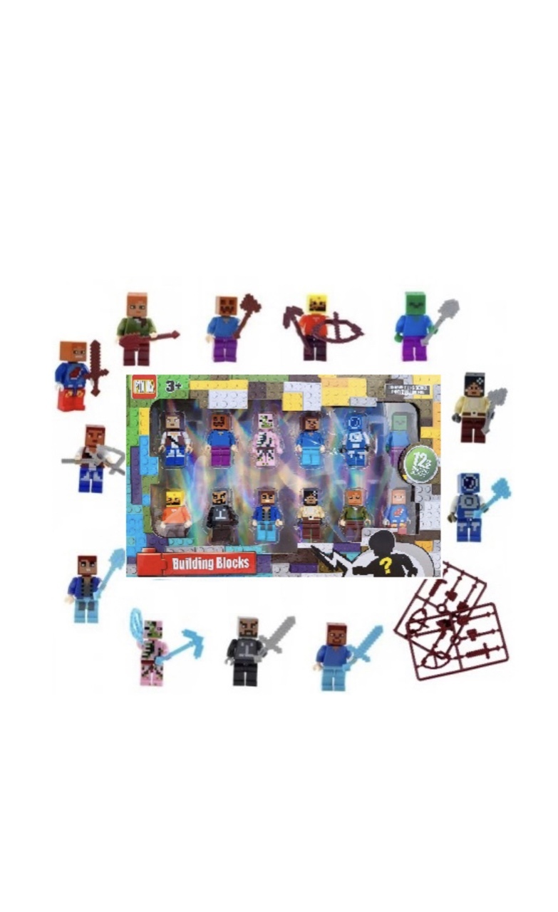 Figurki Minecraft KLOCKI ZESTAW Figurek Bronie | Jaworzno | Kup teraz ...