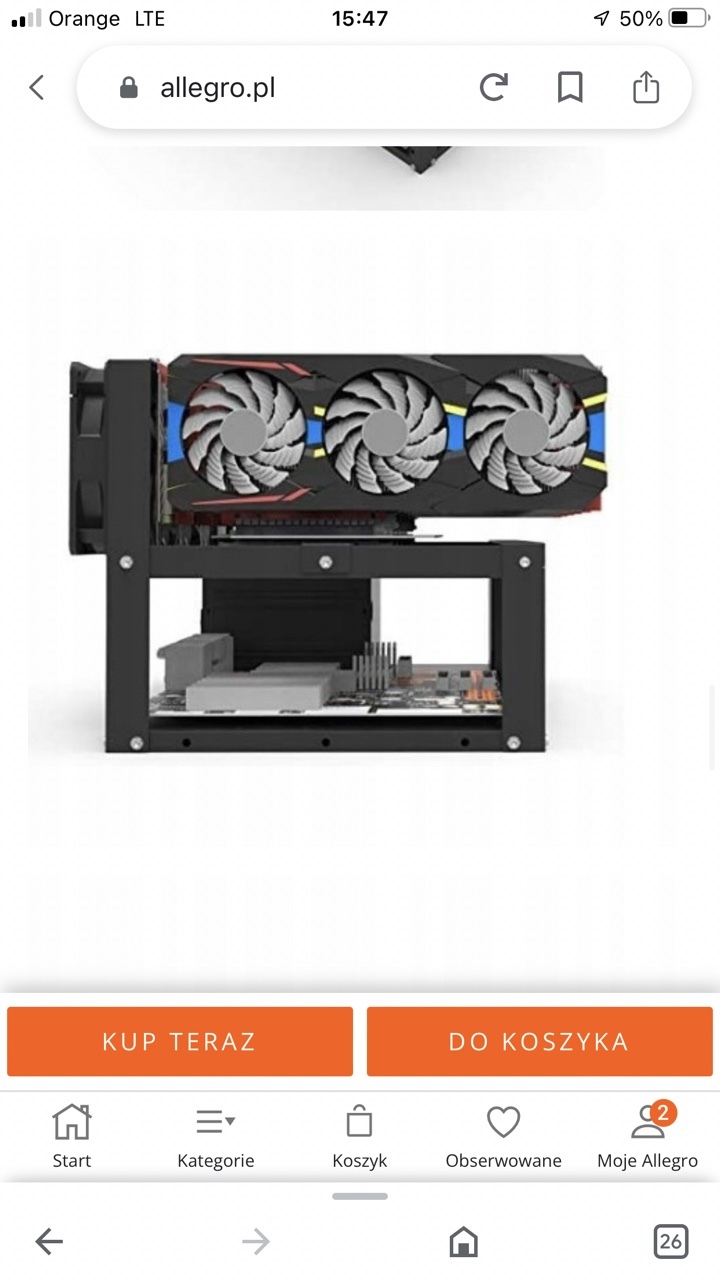 Stelaż ramka do koparki kryptowalut 6-8GPU obudowa | Lelis | Kup teraz na Allegro Lokalnie