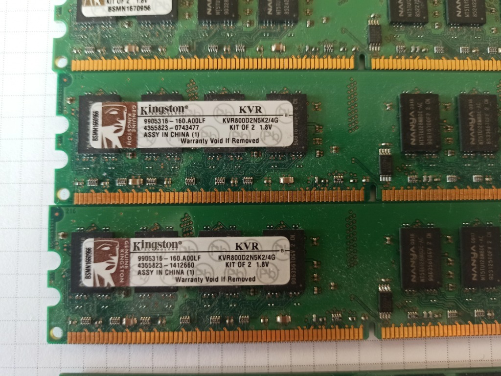 Pamięć Ram DDR2 4GB/kość Kingston KVR800D2N5K2/4G | Koło | Kup teraz na ...