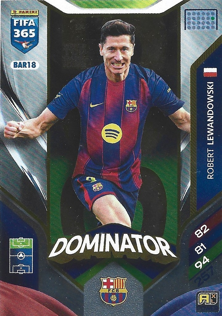 PANINI FIFA 365 2026 POWER DOMINATOR ROBERT LEWANDOWSKI FC BARCELONA BAR18 | Gdańsk | Kup teraz ...
