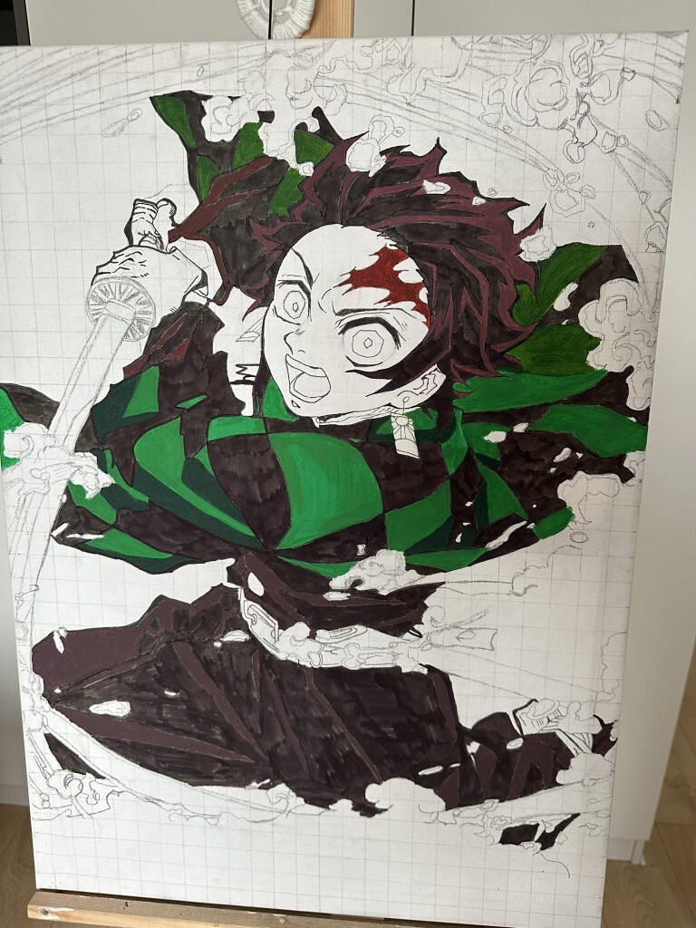 Tanjiro z demon slayer wym 50 70 | Wrocław | Ogłoszenie na Allegro Lokalnie