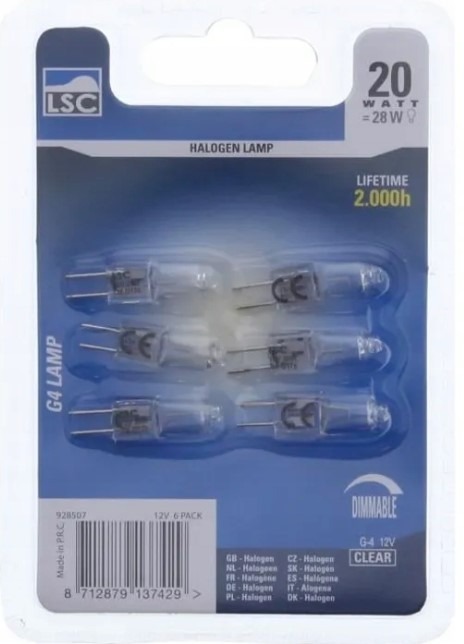 Żarówki halogenowe LSC G4 20W 12V 255 lumen 6 szt | Katowice | Kup ...